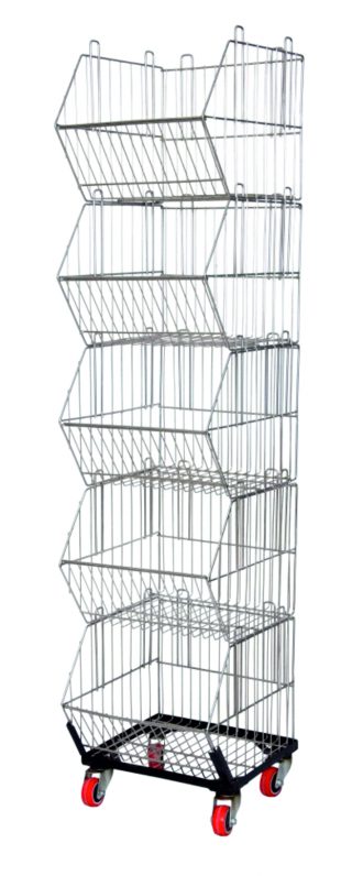 5 Tier Vegetable Trolley - Orange Spectrum