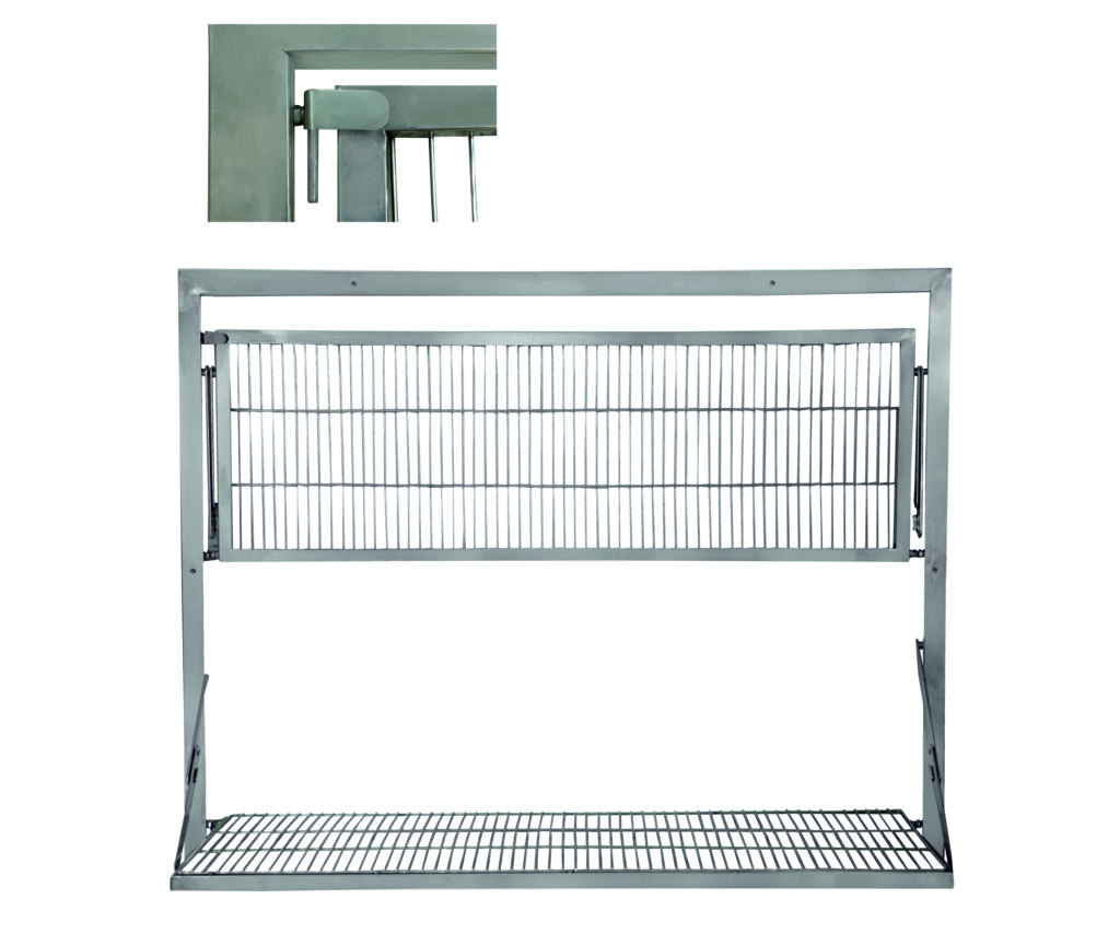 Folding Wall Mount Wire Shelving Rack - Orange Spectrum